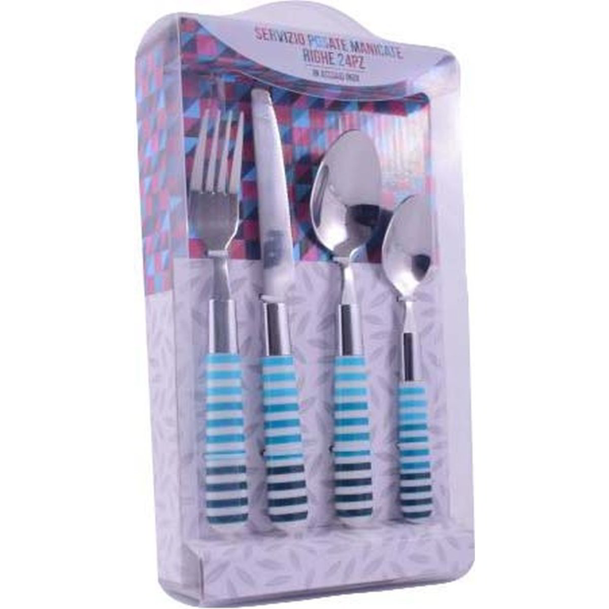 Posate servizio manicate righe blue x24 LE COSE 1 PZ - Coop Shop