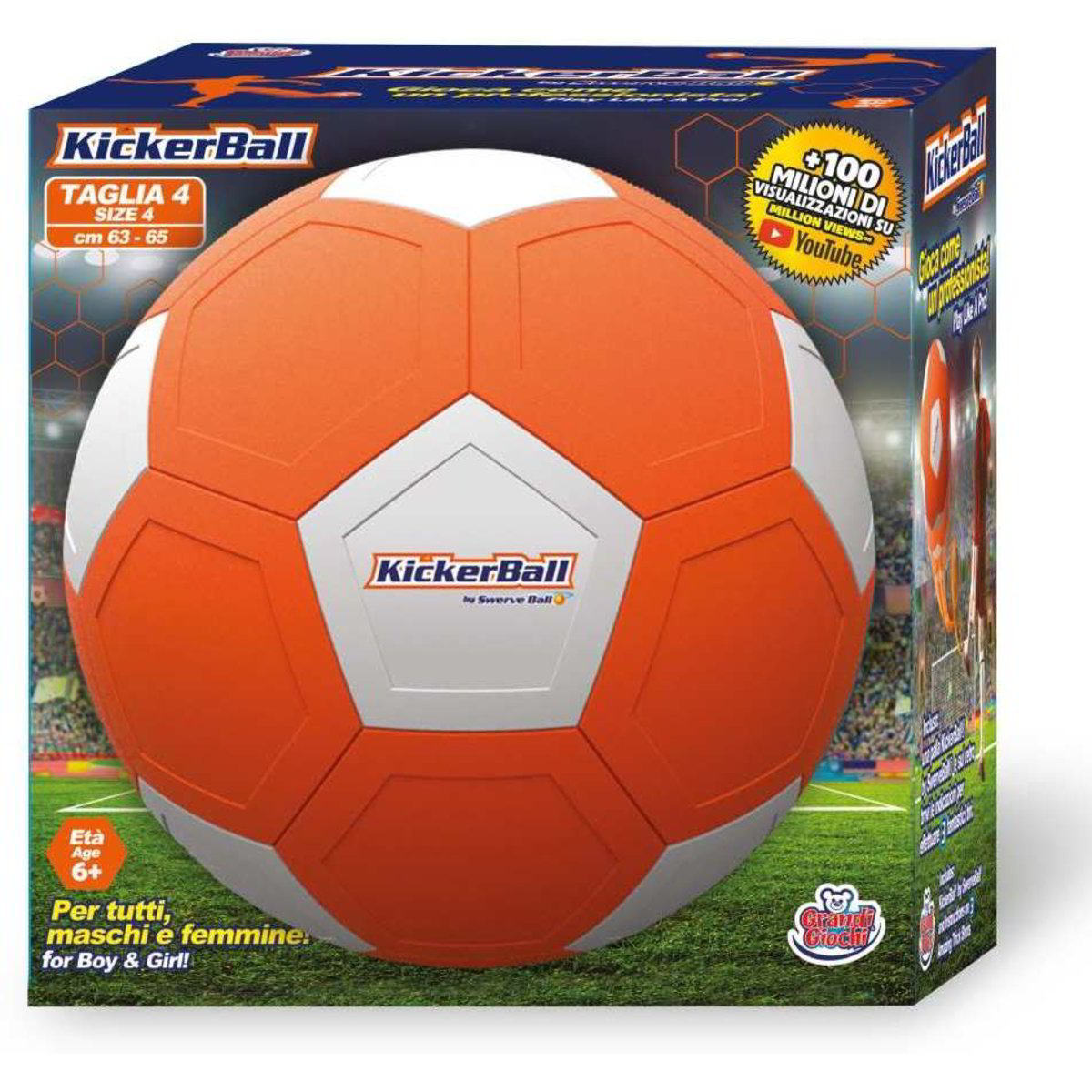 Sports Toys Kickerball 1163 Swerve Football - Blue Aerodynamic Soccer ...