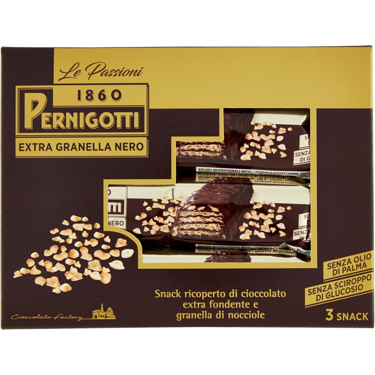 Snack le passioni extra granella nero PERNIGOTTI 3 X 32 G - Coop Shop
