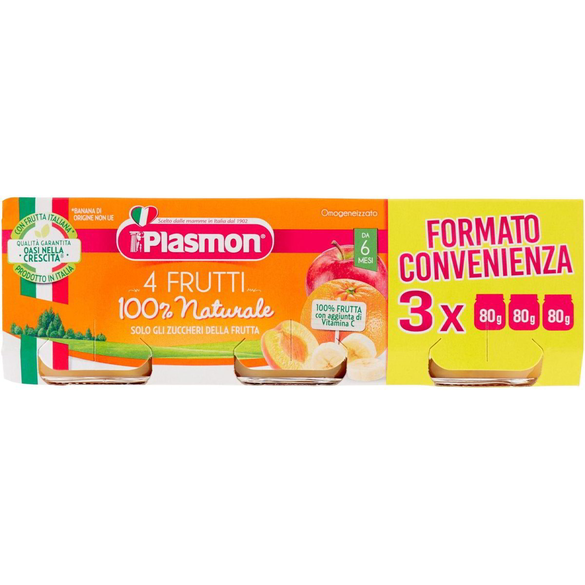 Omogeneizzato frutta mista PLASMON 3 X 80 G - Coop Shop
