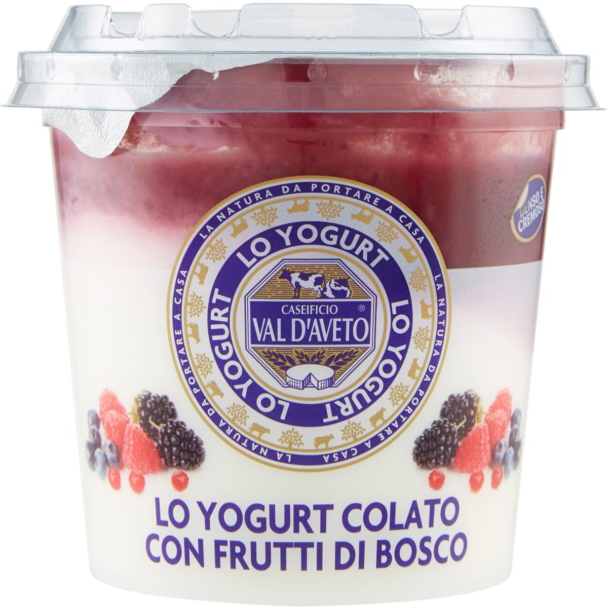 Yogurt intero colato con frutti di bosco CASEIFICIO VAL D'AVETO 150 G ...
