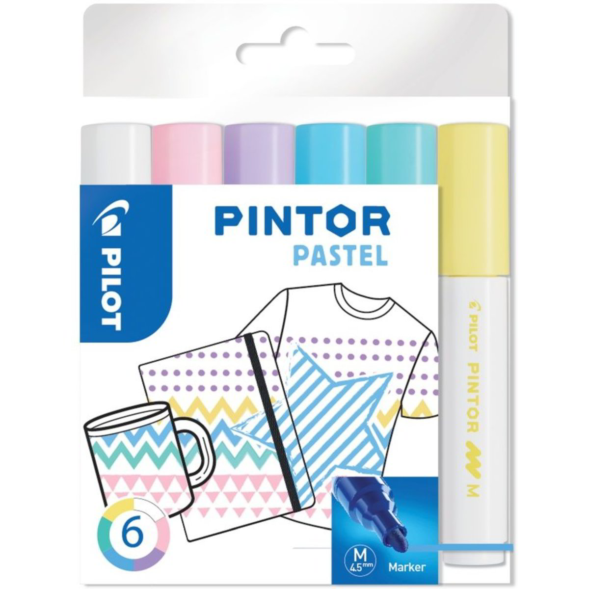 6 PINTOR PUNTA MEDIA PASTEL - Coop Shop