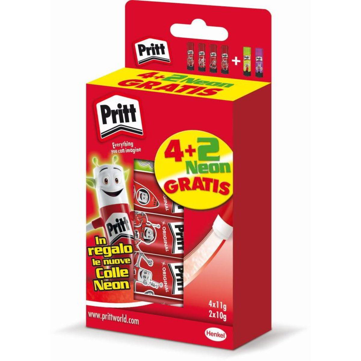 6 COLLE PRITT STICK 4X11G 2X10 - Coop Shop