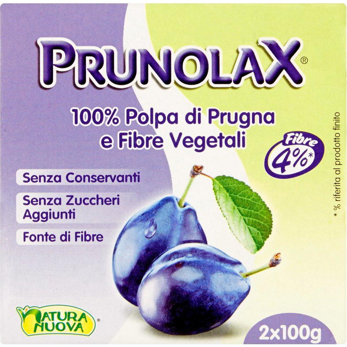 Polpa di prugna e fibre vegetali prunolax NATURA NUOVA BIO 2 X 100 G ...