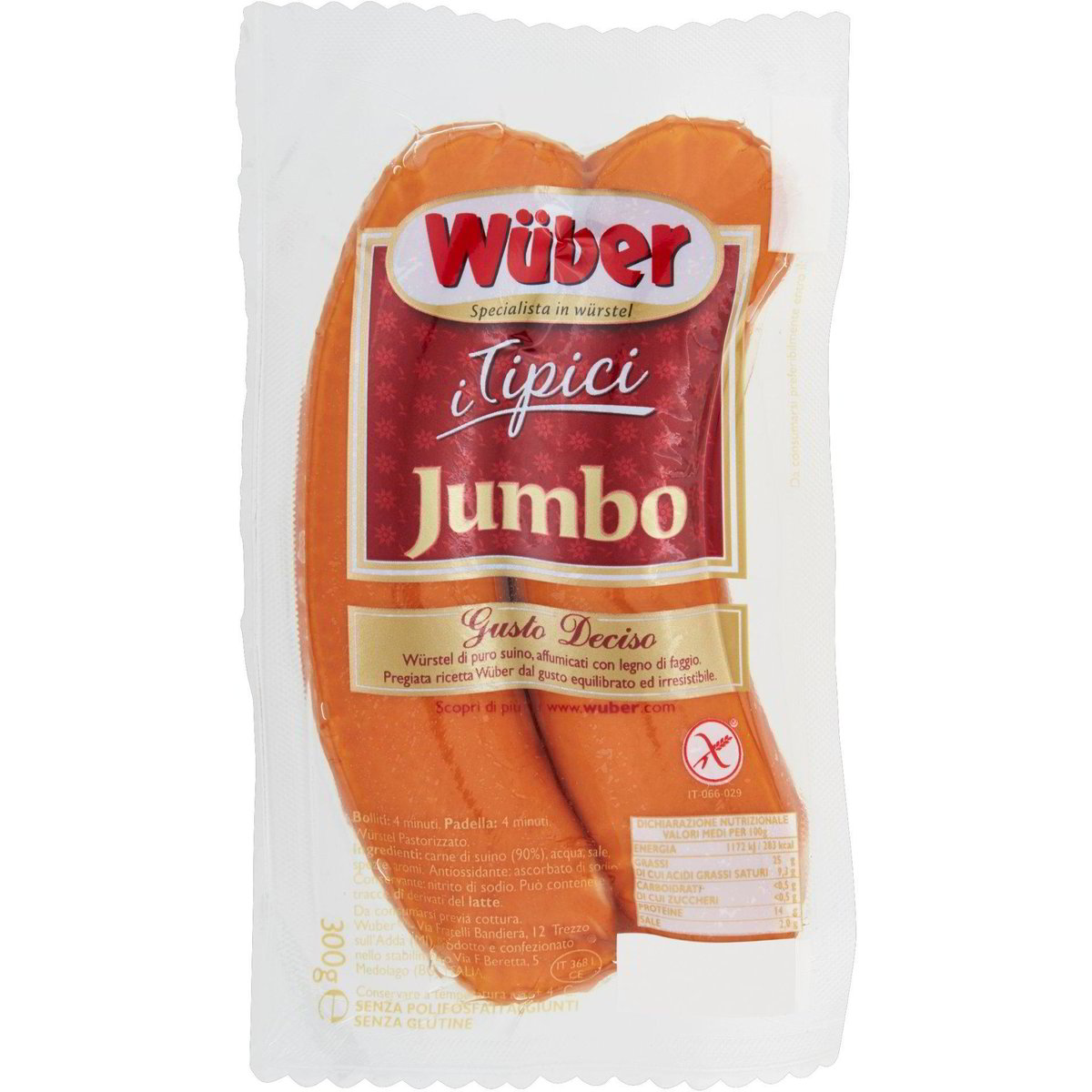 Wurstel jumbo WUBER 300 G - Coop Shop