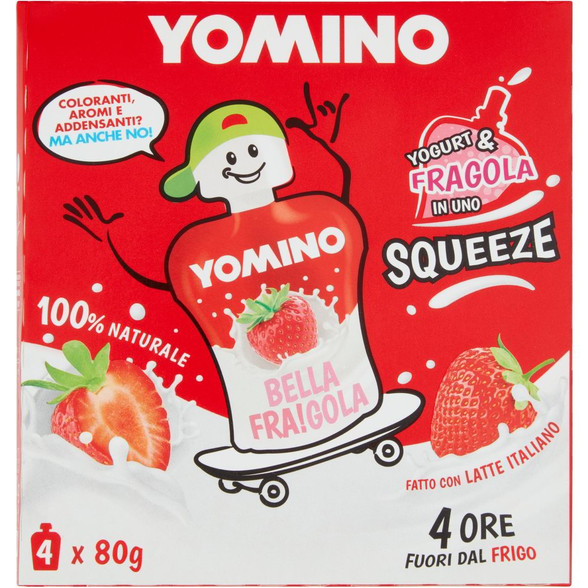 Yogurt da bere yomino alla fragola YOMO 4 X 80 G - Coop Shop
