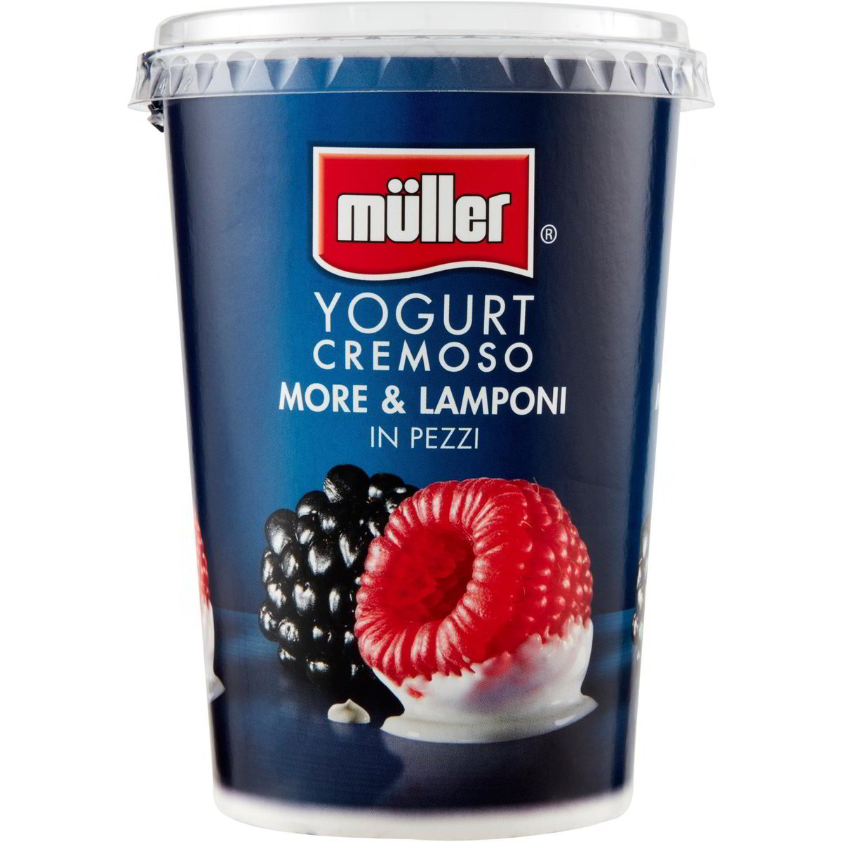 Yogurt intero cremoso con more e lamponi in pezzi MULLER 500 G - Coop Shop