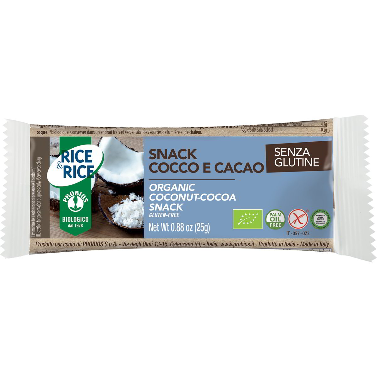 Snack al cocco e cacao rice&rice PROBIOS 25 G - Coop Shop