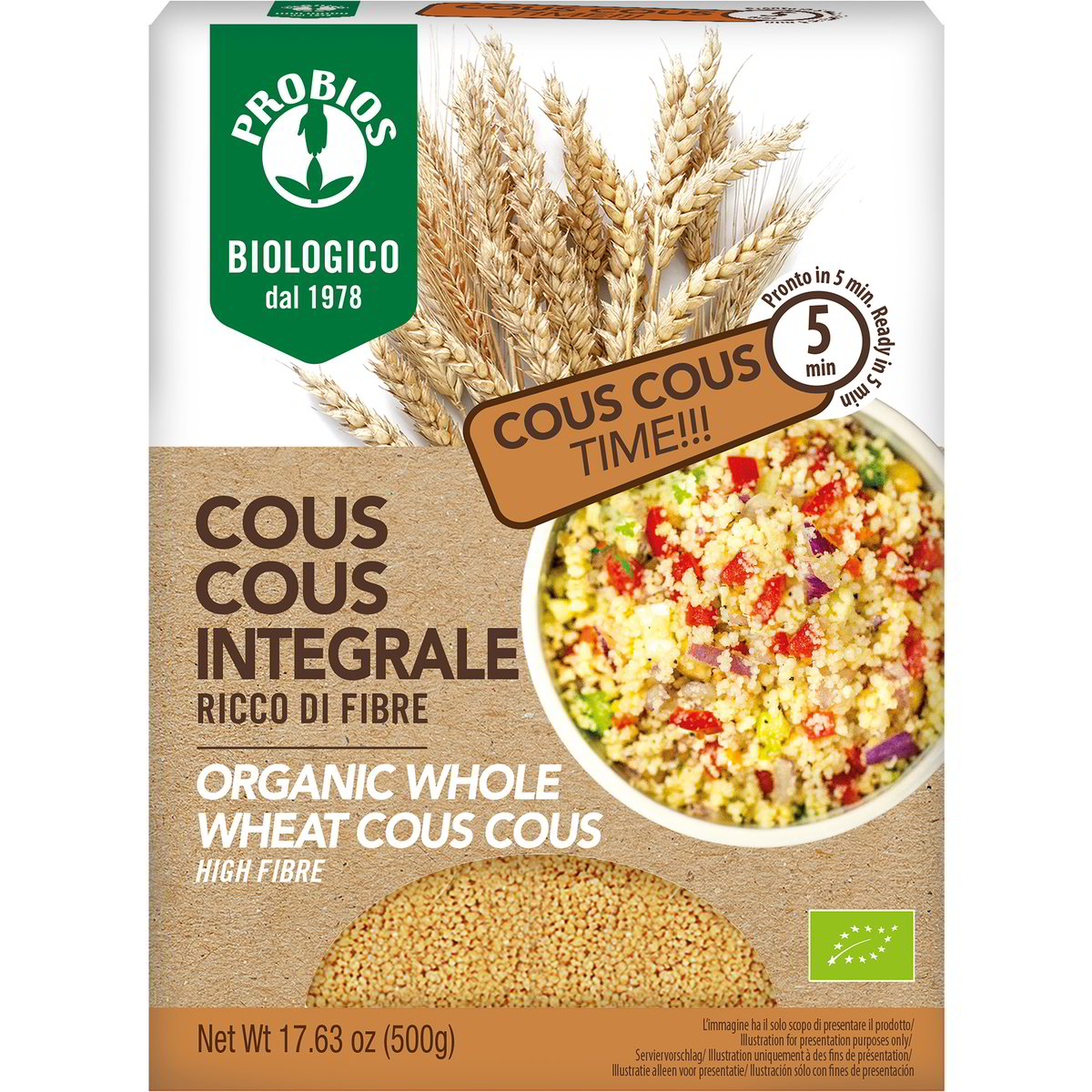 Cous cous integrale PROBIOS 500 G - Coop Shop
