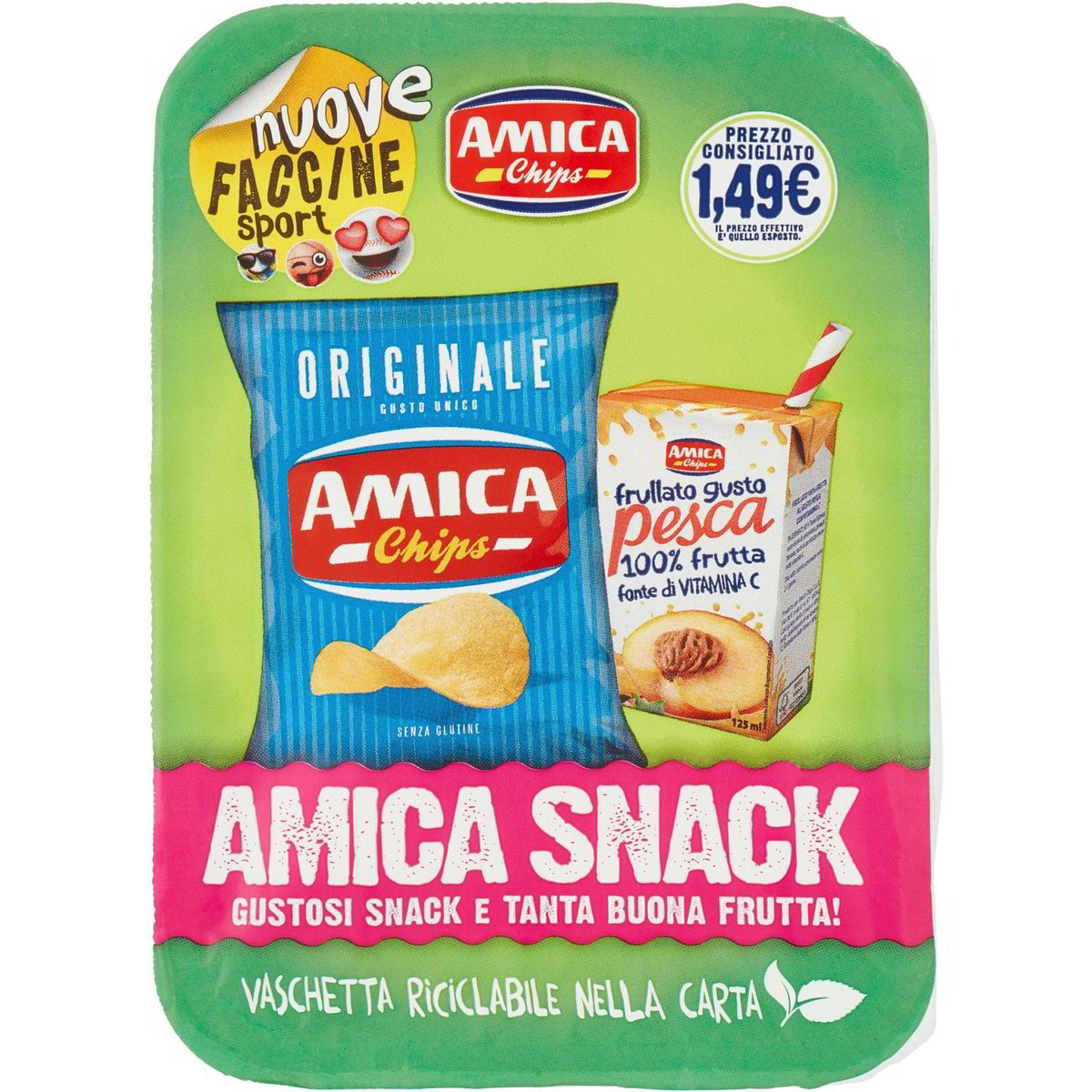 Snack patatine originale + frullato di pesca AMICA CHIPS 1 PZ - Coop Shop