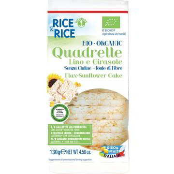 Pane quadrette di lino e girasole rice&rice PROBIOS 130 G - Coop Shop