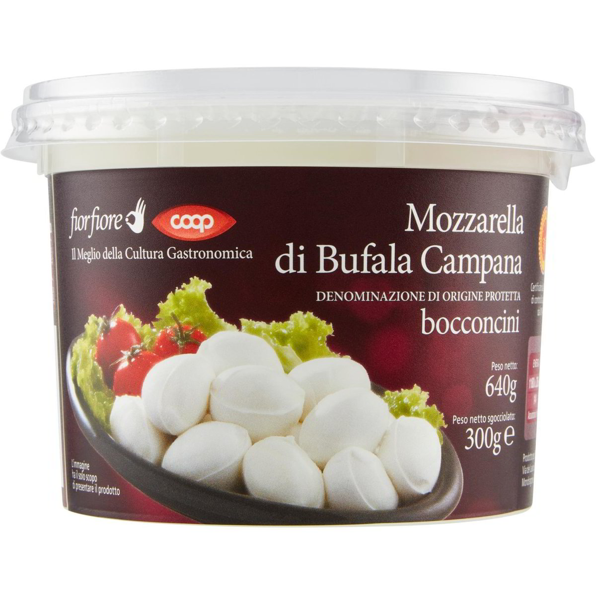 Mozzarella bufala campana DOP bocconcini COOP - FIOR FIORE 300 G - Coop ...
