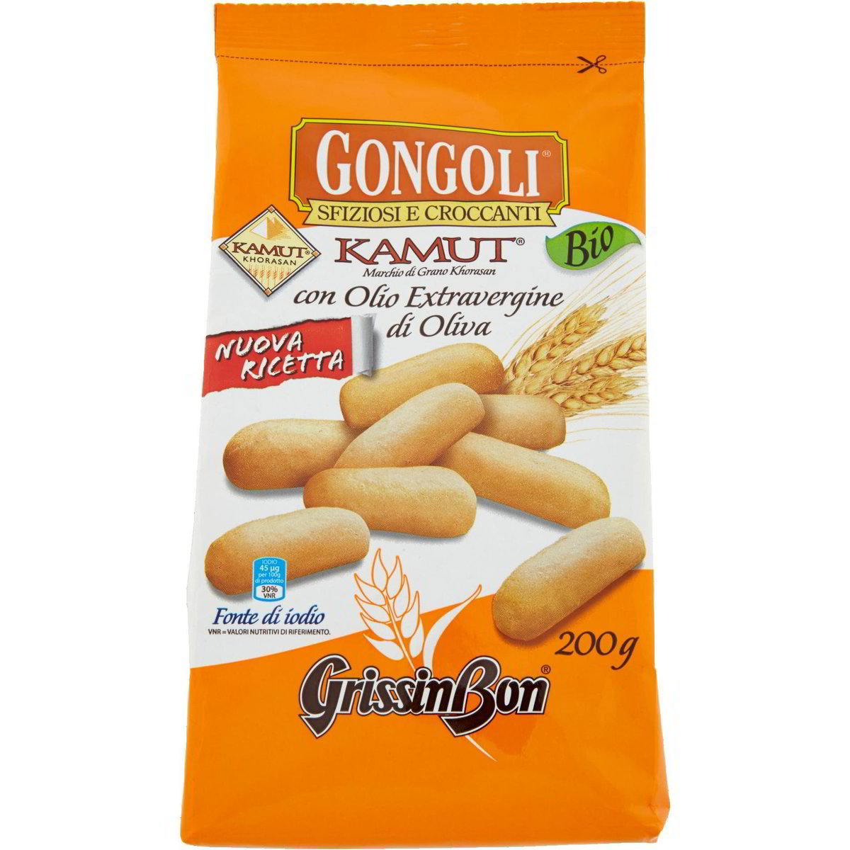 Crackers gongoli kamut con olio extravergine GRISSIN BON 200 G - Coop Shop