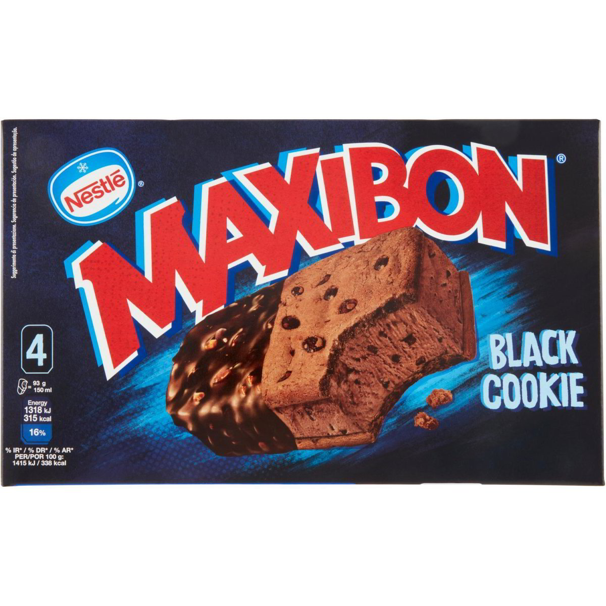 Maxibon black cookie biscotto MOTTA 4 X 93 G - Coop Shop