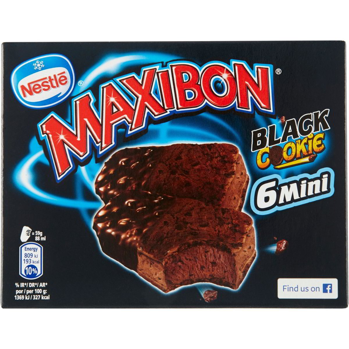 Maxibon black cookie MOTTA 6 X 59 G - Coop Shop