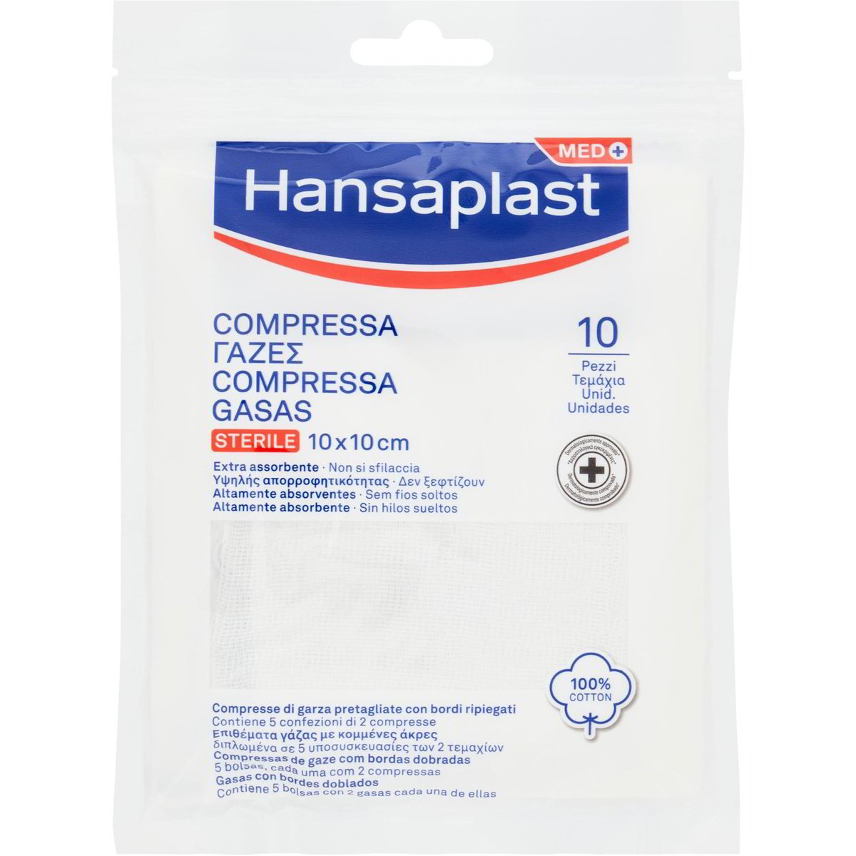 Garza sterile compressa cm 10x10 cm5x2 HANSAPLAST 1 PZ - Coop Shop