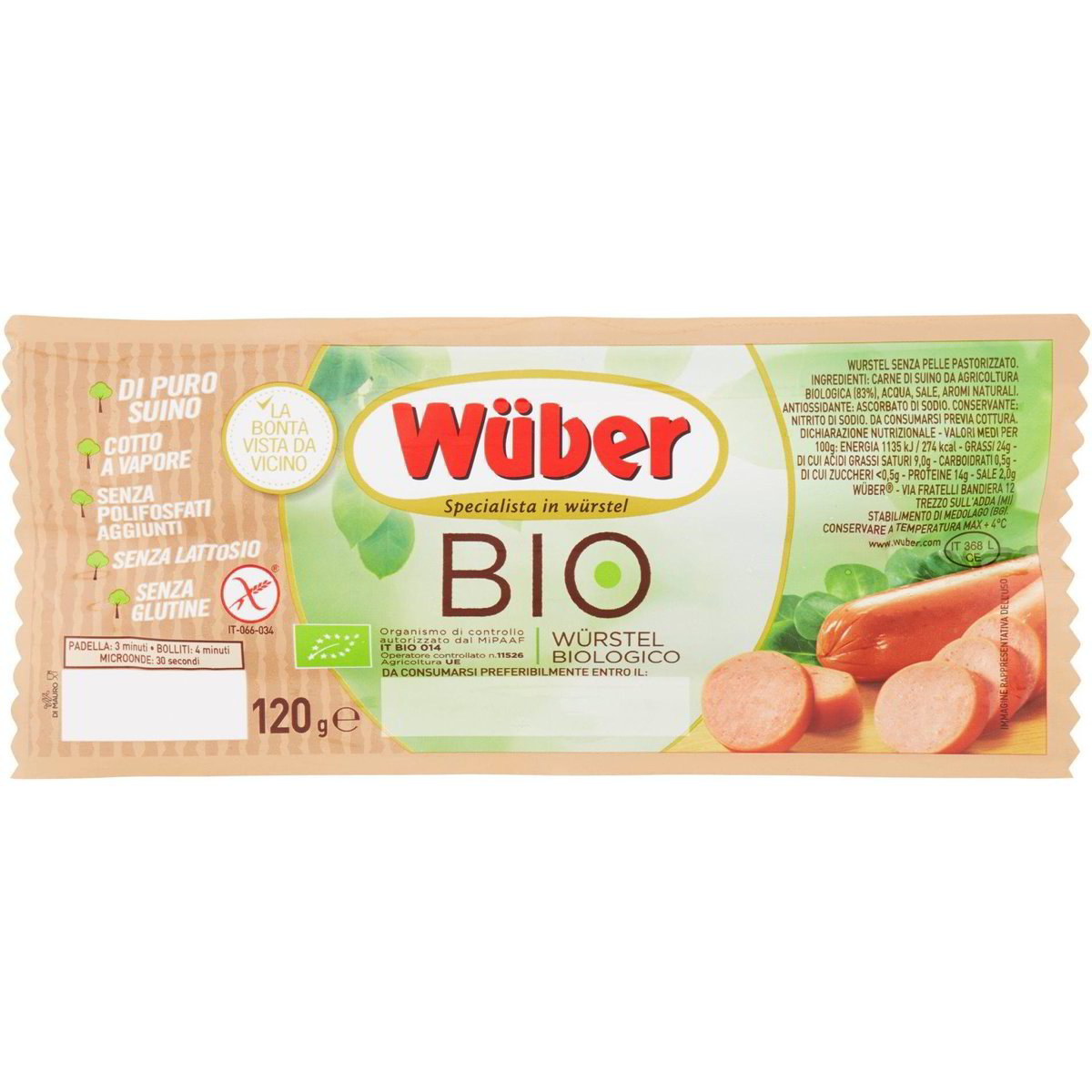 Wurstel di puro suino WUBER 120 G - Coop Shop