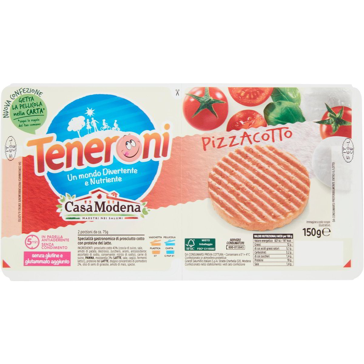Teneroni pizza e cotto CASA MODENA 150 G - Coop Shop
