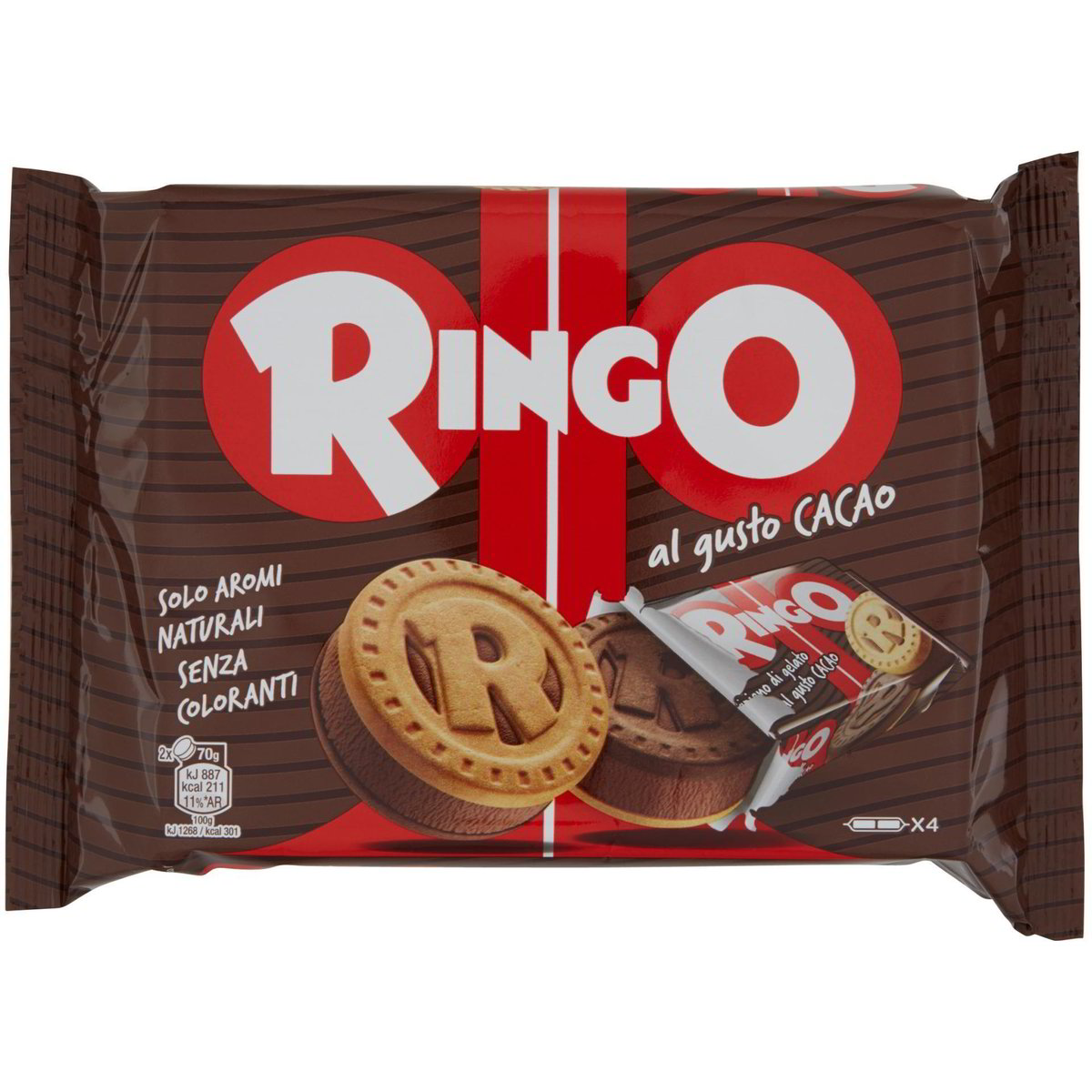 Gelato biscotto ringo cacao PAVESI 4 X 70 G - Coop Shop