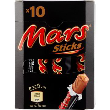 Mars sticks MARS 10 X 21 G - Coop Shop