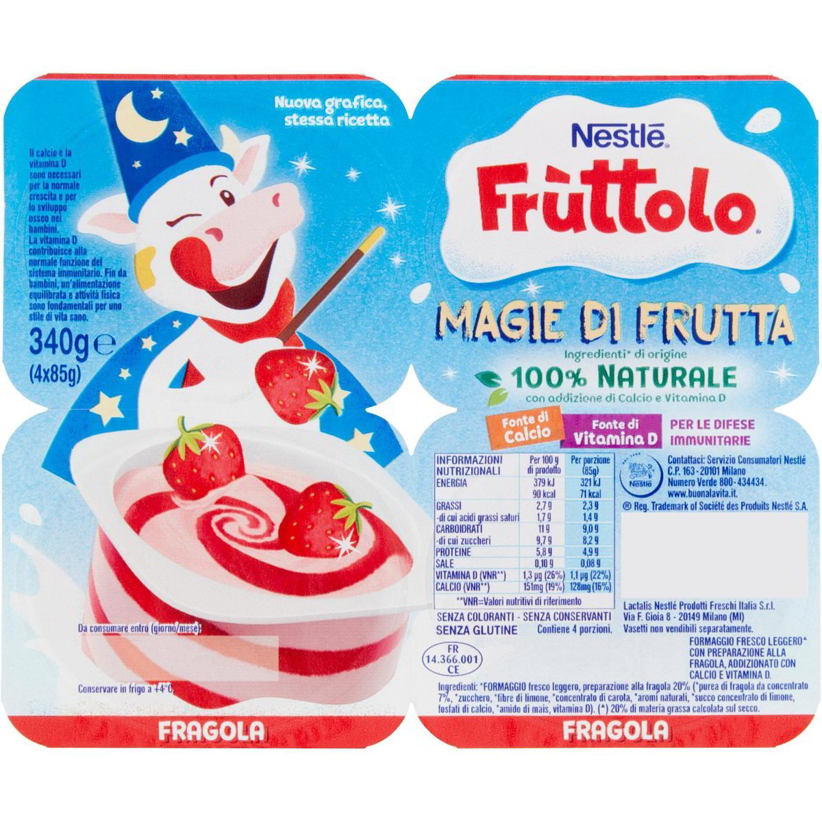 Fruttolo alla fragola magie di frutta NESTLÈ 4 X 85 G - Coop Shop