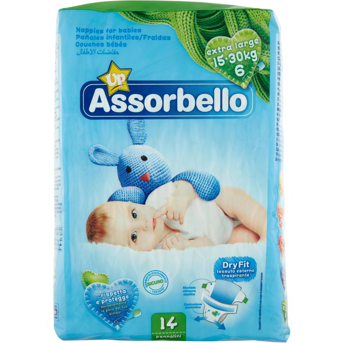 Pannolini up extra large 15-30 kg (taglia 6) x14 ASSORBELLO 1 PZ - Coop ...