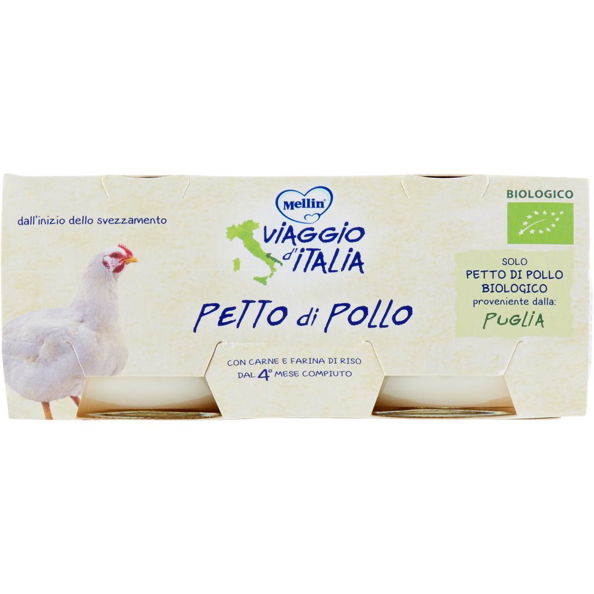 Omogeneizzato con carne di pollo e farina di riso MELLIN 2 X 80 G ...