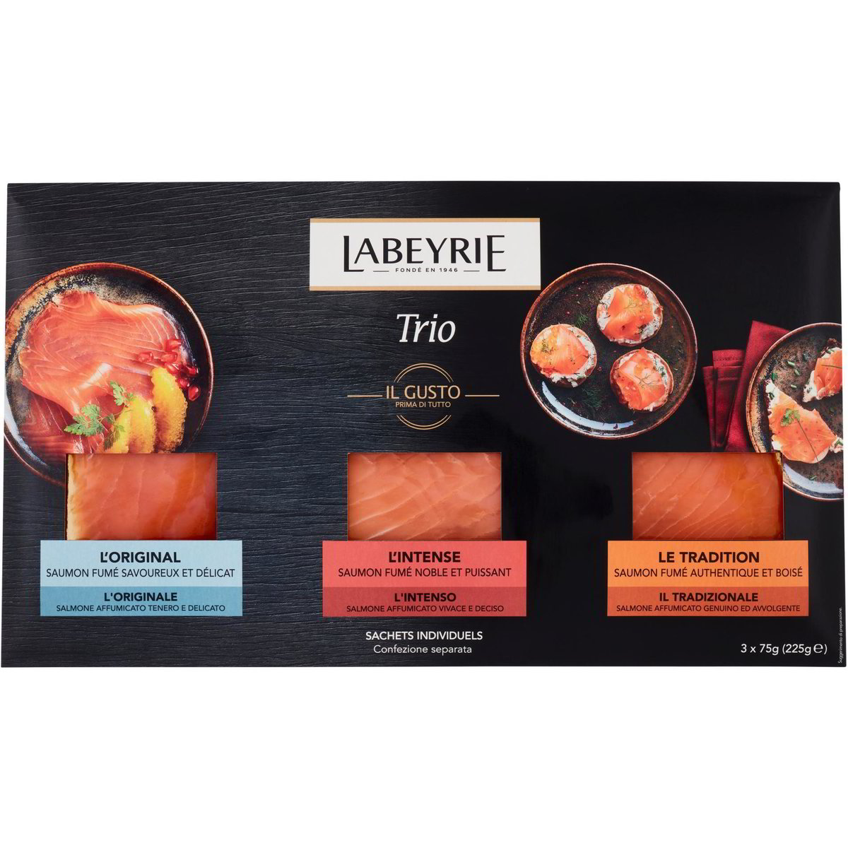 Salmone trio degustazione LABEYRIE 225 G - Coop Shop