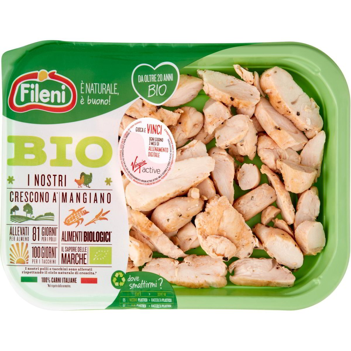 Pollo tagliata di petto di pollo FILENI 180 G - Coop Shop
