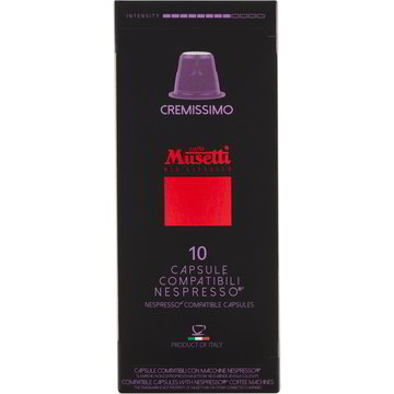 Capsule caffè cremissimo x10 MUSETTI - NESPRESSO 56 G - Coop Shop