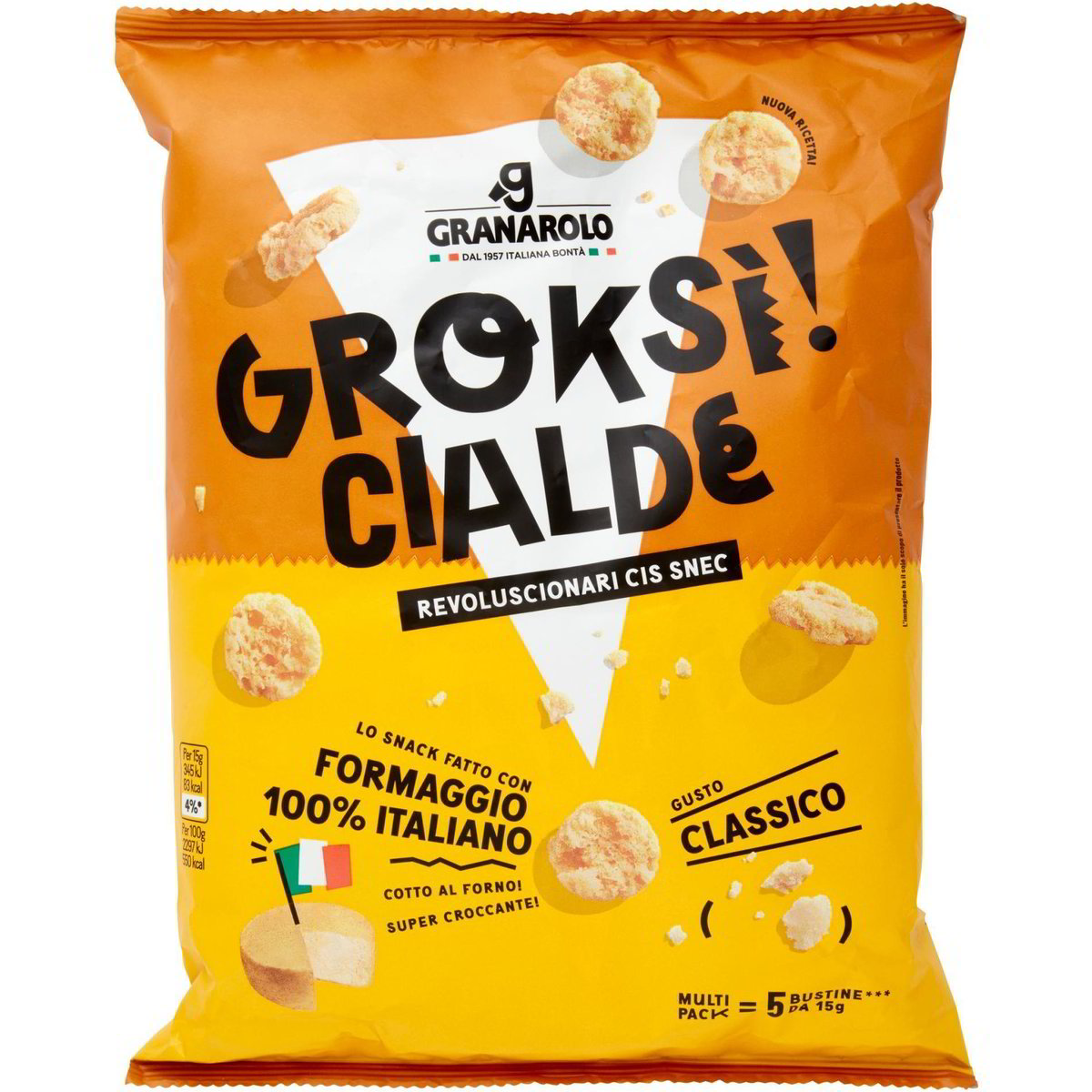 Snack formaggio croccante cotto al forno groksi GRANAROLO 5 X 15 G ...