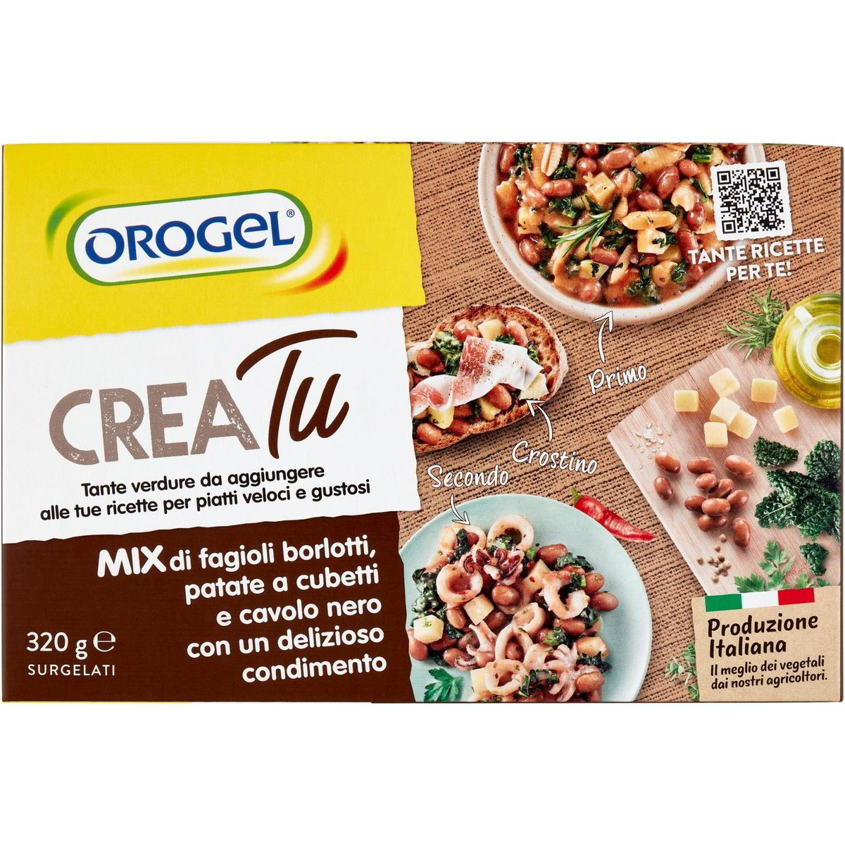 Patate a cubetti/fagioli borlotti/cavolo nero crea OROGEL 320 G - Coop Shop