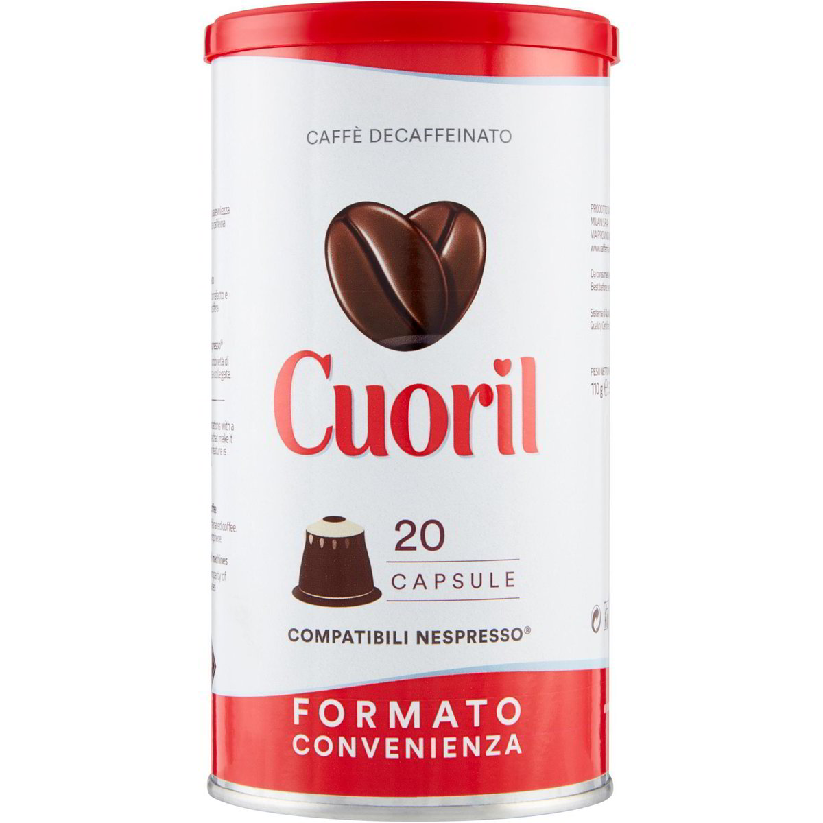 Capsule caffè decaffeinato x20 CUORIL - NESPRESSO 110 G - Coop Shop