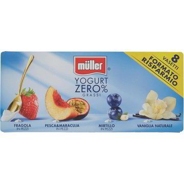Yogurt 0% grassi gusti assortiti MULLER 8 X 125 G - Coop Shop
