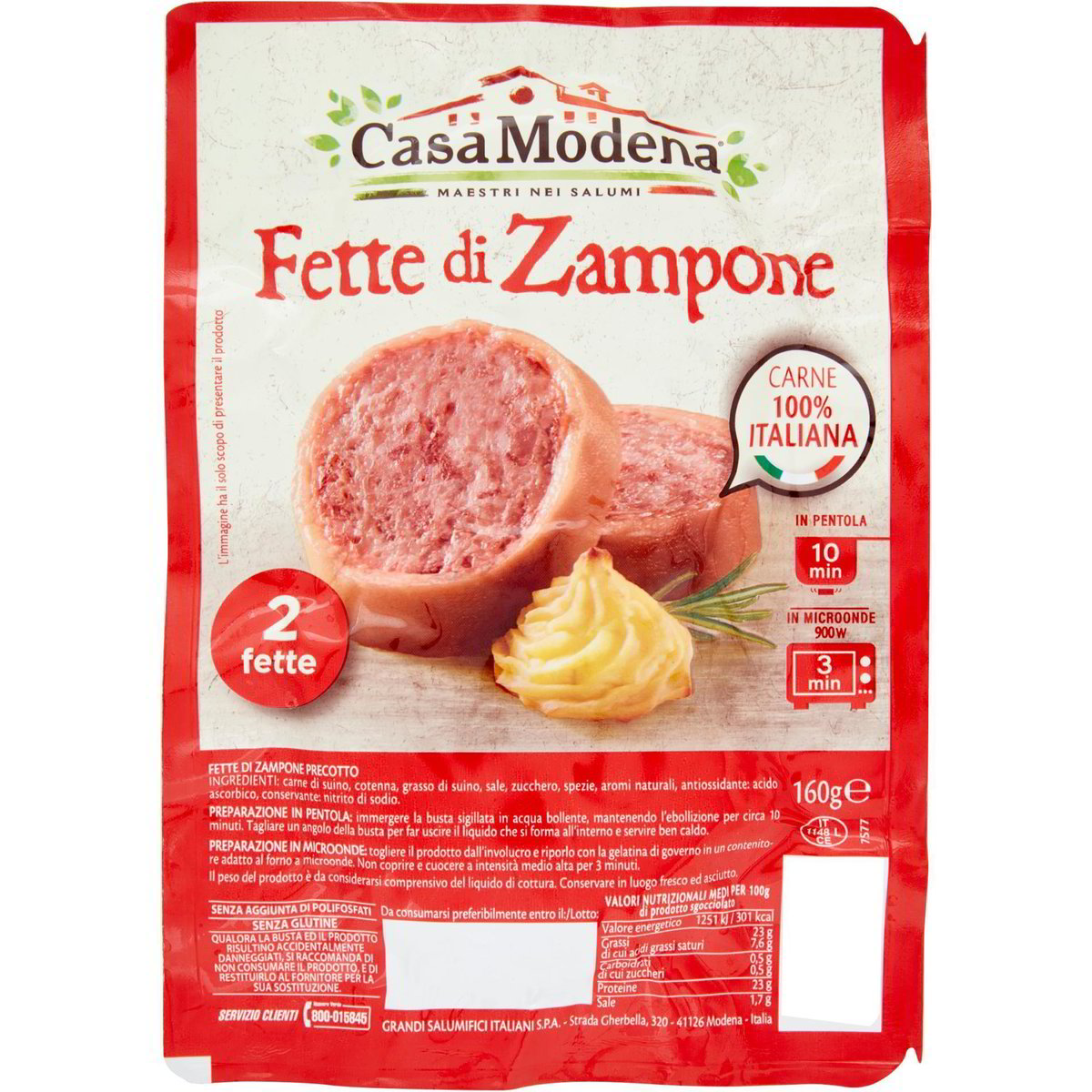 Zampone a fette precotto CASA MODENA 160 G - Coop Shop
