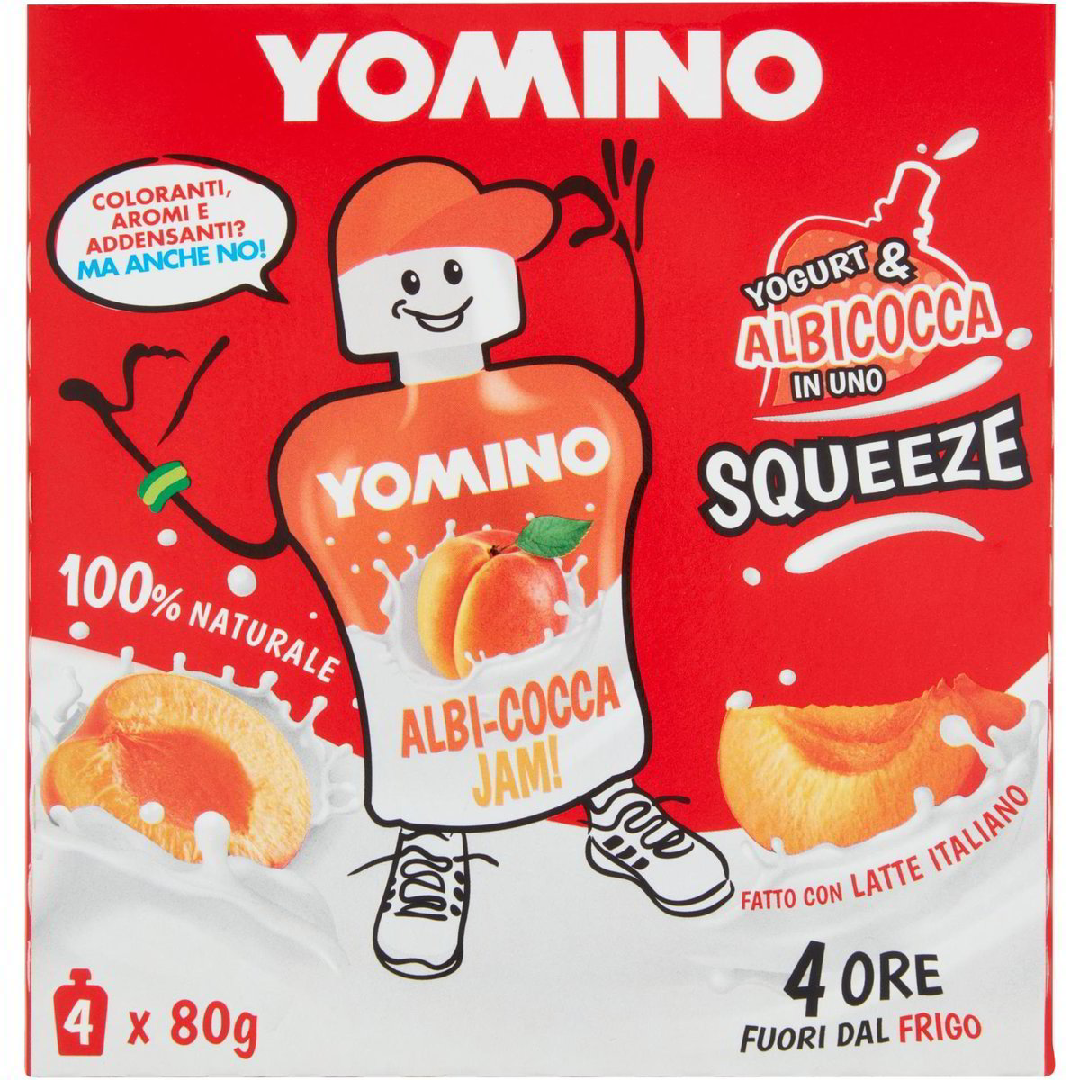 Yogurt da bere yomino all'albicocca YOMO 4 X 80 G - Coop Shop