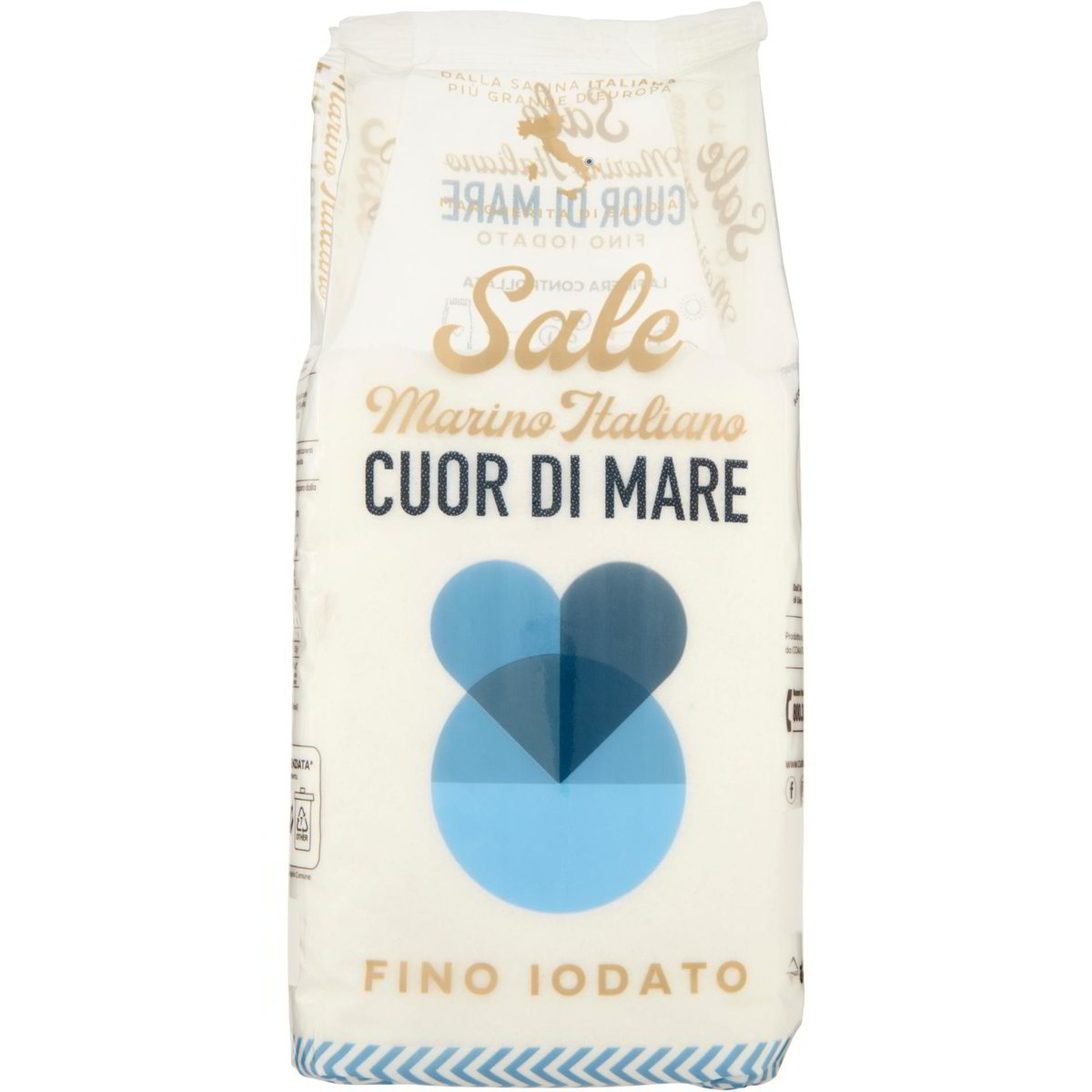 Sale fino iodato marino extravergine italiano CUOR DI MARE 1000 G ...