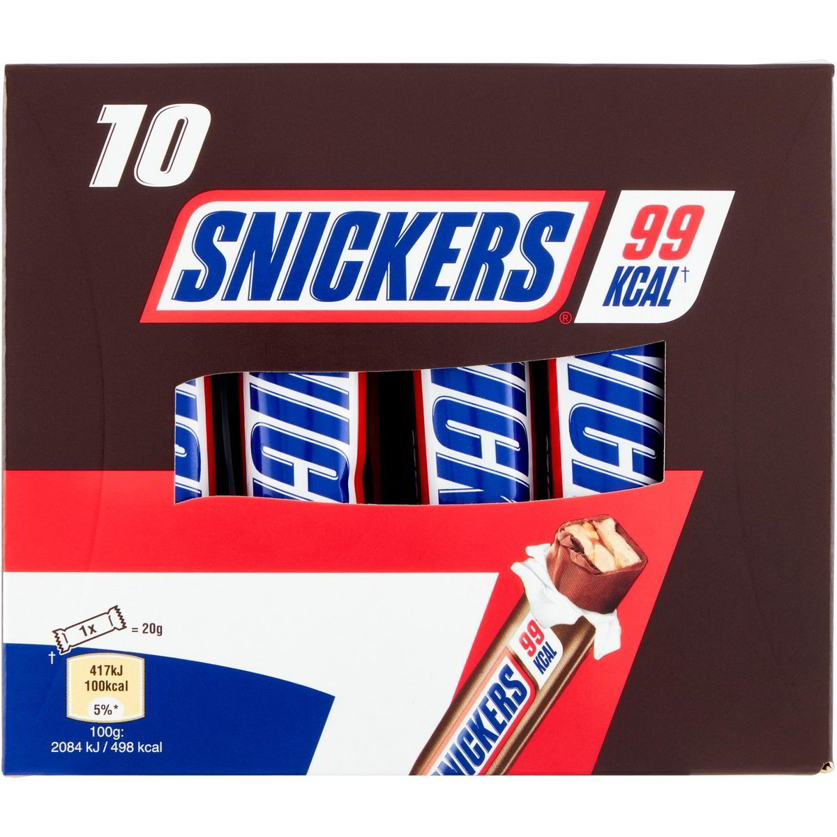 Snack di cioccolato snickers 99 kcal SNICKERS 10 X 20 G - Coop Shop