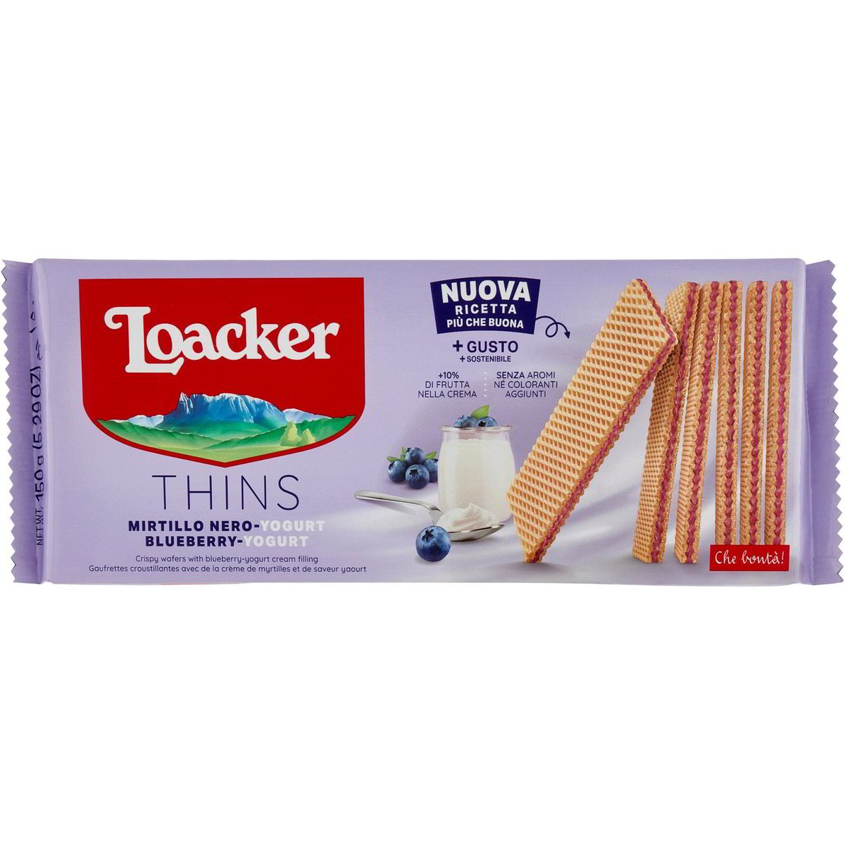 Wafer thins al mirtillo nero e yogurt LOACKER 150 G - Coop Shop