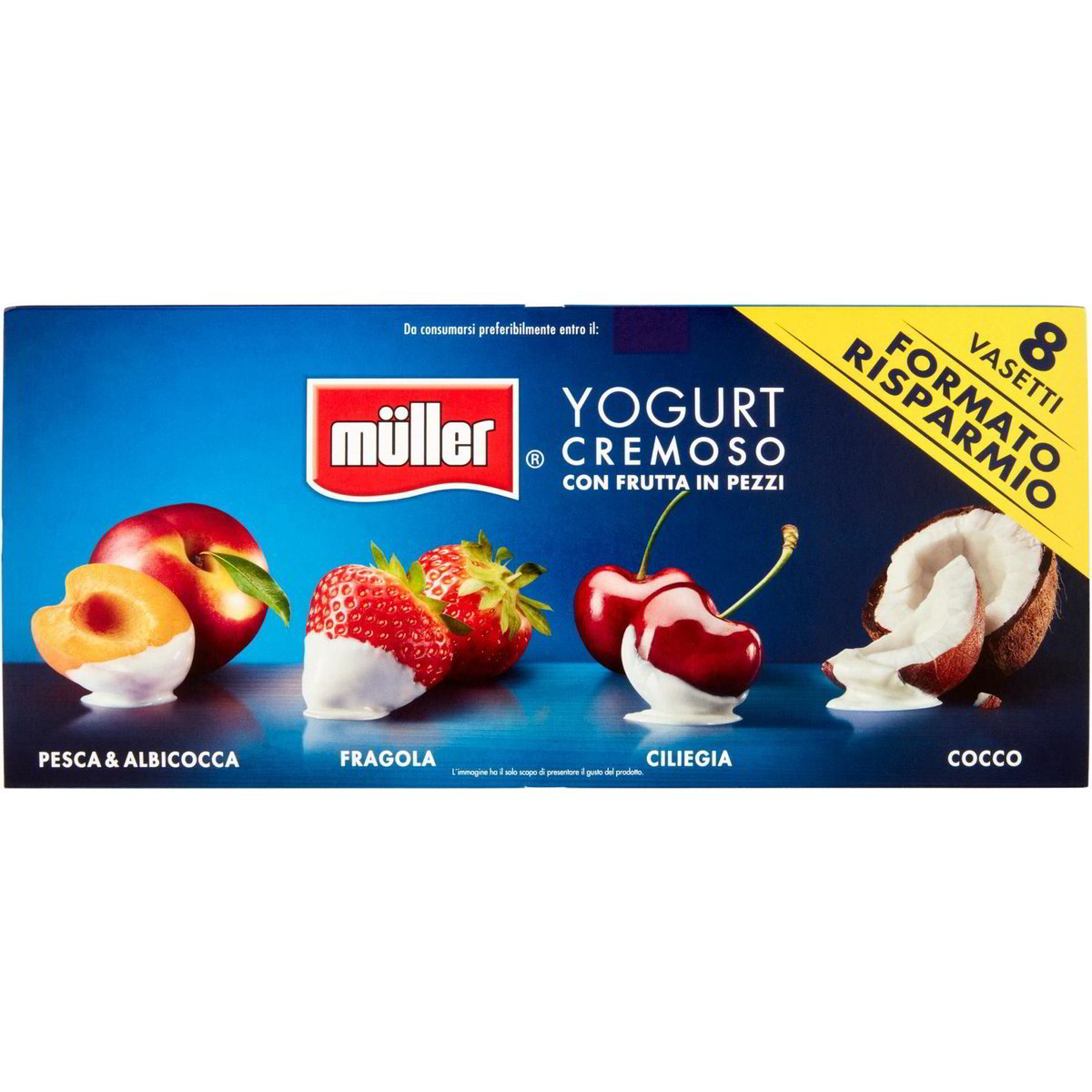 Yogurt intero cremoso con frutta in pezzi MULLER 8 X 125 G - Coop Shop