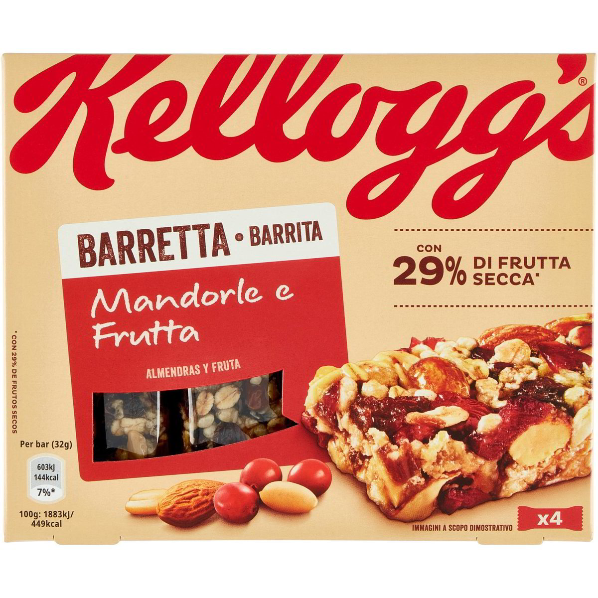 Barrette mandorle e frutta KELLOGG'S 4 X 32 G - Coop Shop