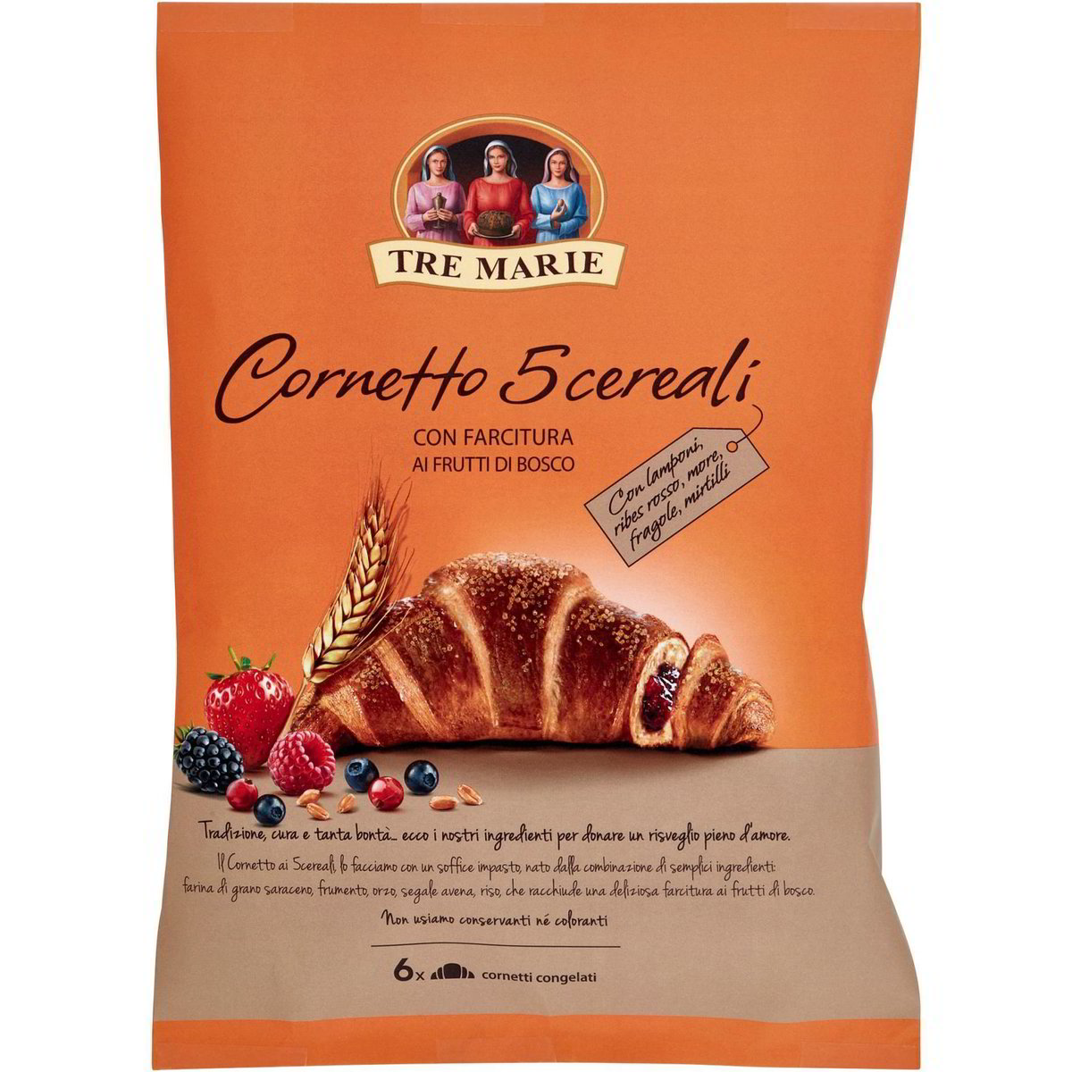 Brioche cornetto 5 cereali ai frutti di bosco TRE MARIE 390 G - Coop Shop