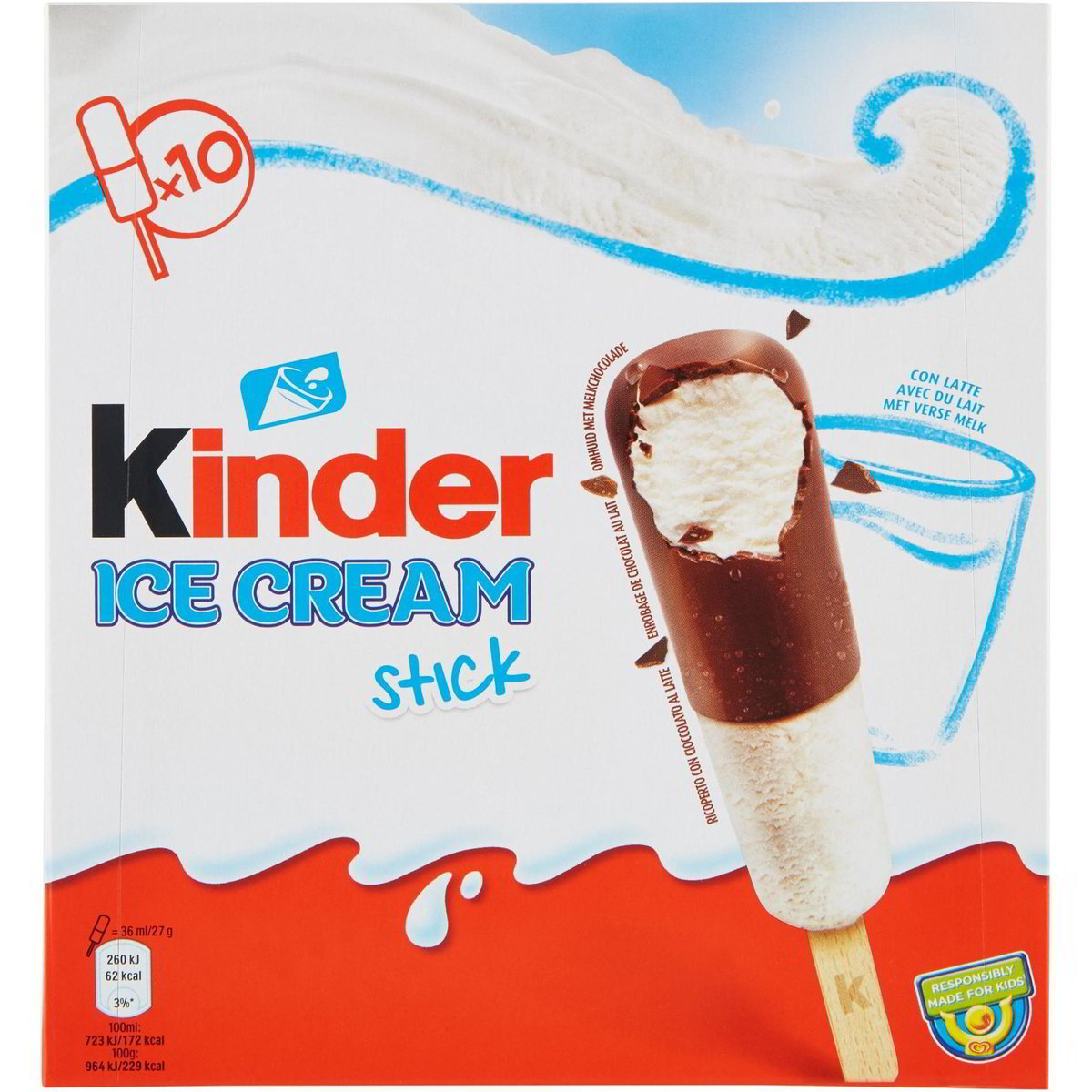 Kinder gelato stick FERRERO 10 X 27 G - Coop Shop