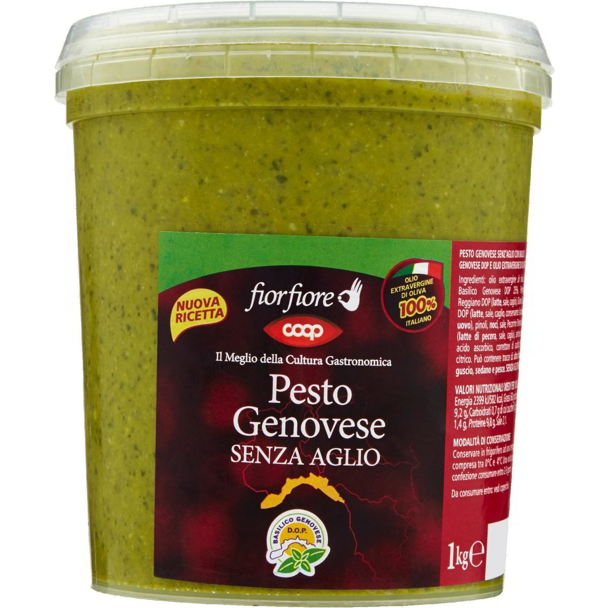 Pesto genovese senza aglio COOP - FIOR FIORE 1000 GR - Coop Shop