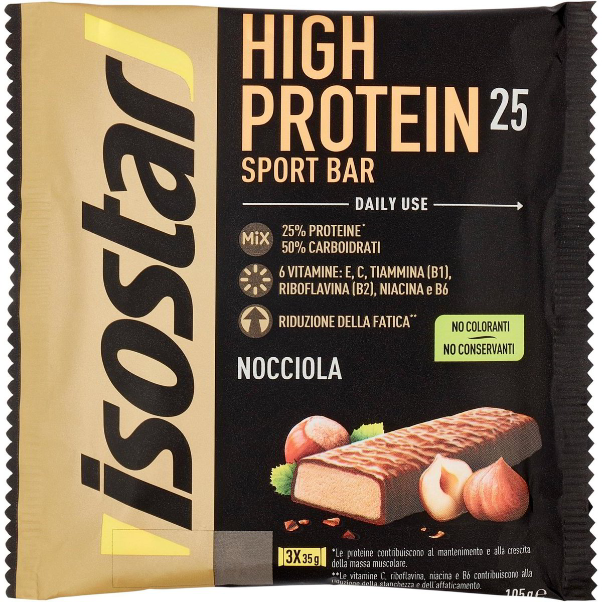 Barrette powerplay high protein 25 nocciola ISOSTAD 3 X 35 G - Coop Shop
