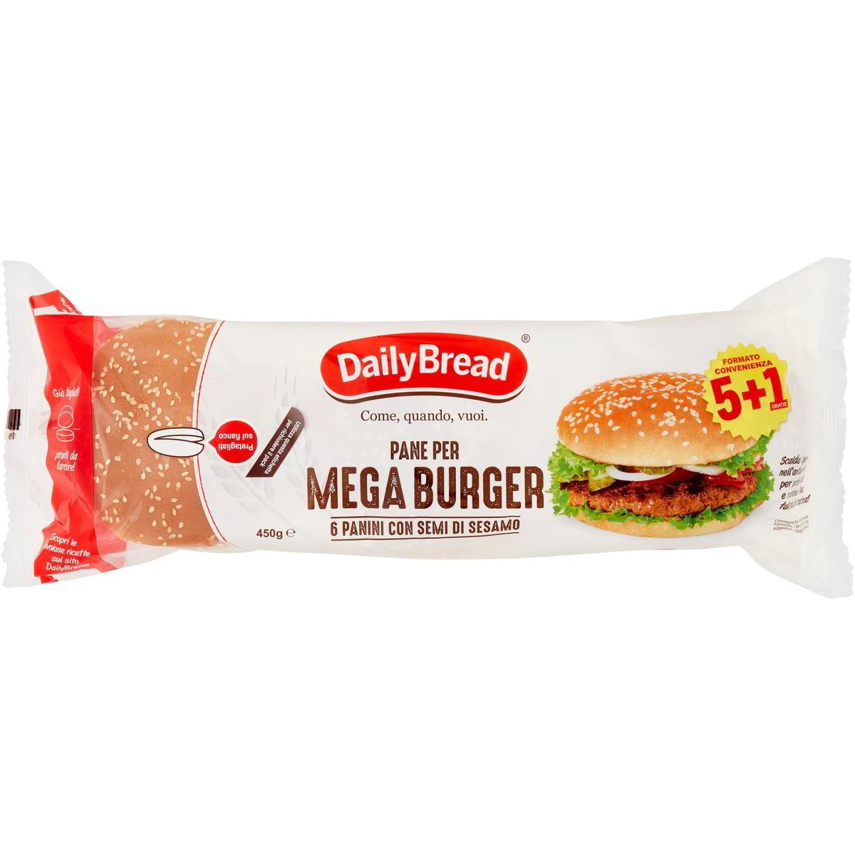 Pane per hamburger xxl burger buns with sesame DAILY BREAD 450 G - Coop ...