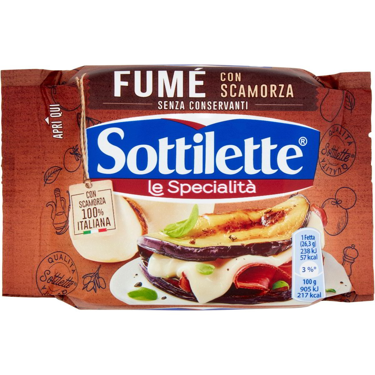 Sottilette di scamorza fumè x6 SOTTILETTE 158 G - Coop Shop