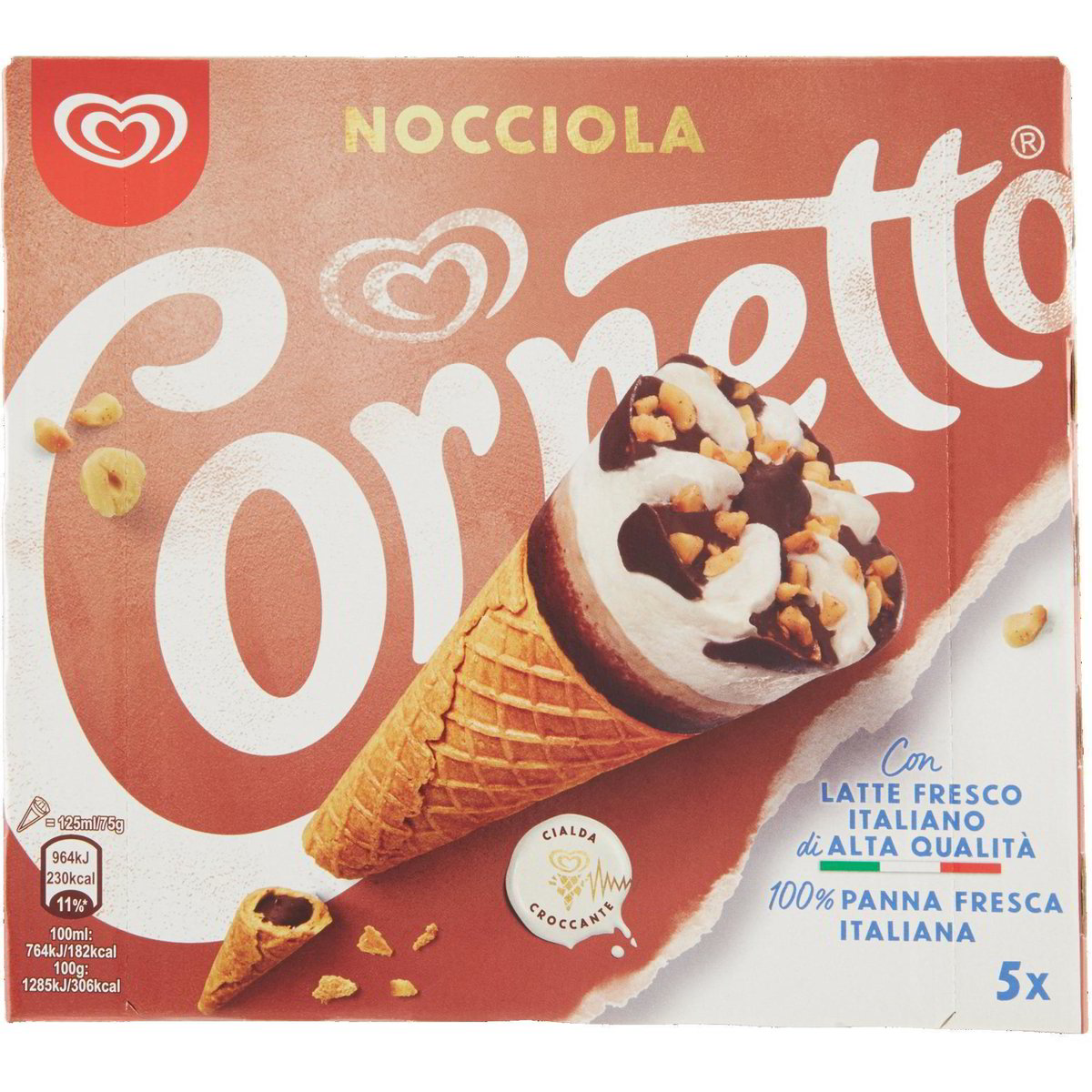 Cornetto nocciola ALGIDA 5 X 75 G - Coop Shop