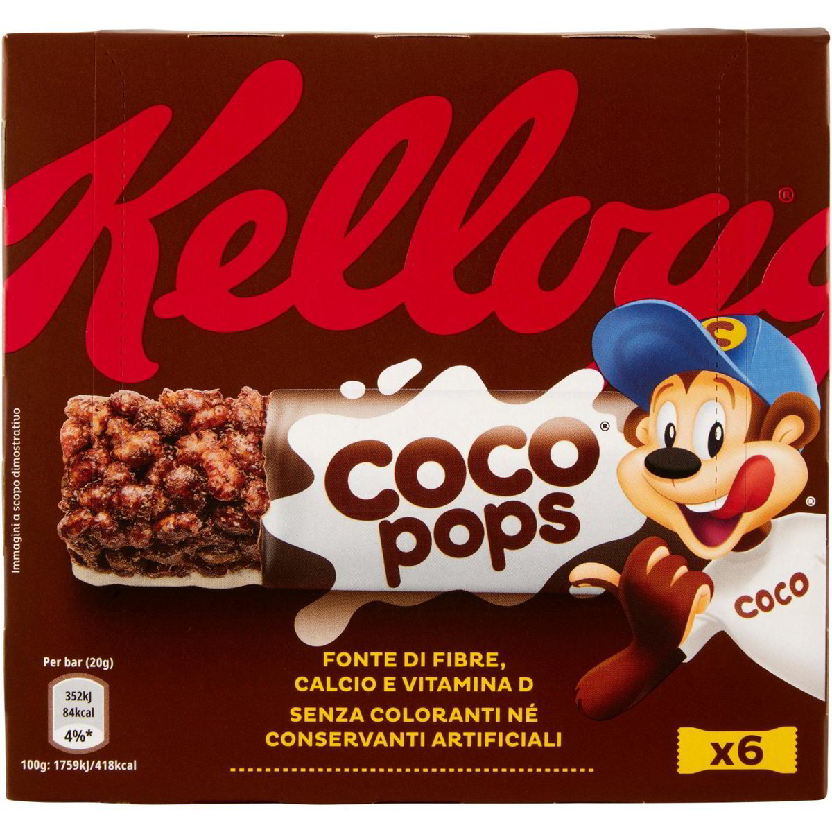 Barrette coco pops KELLOGG'S 6 X 20 G - Coop Shop