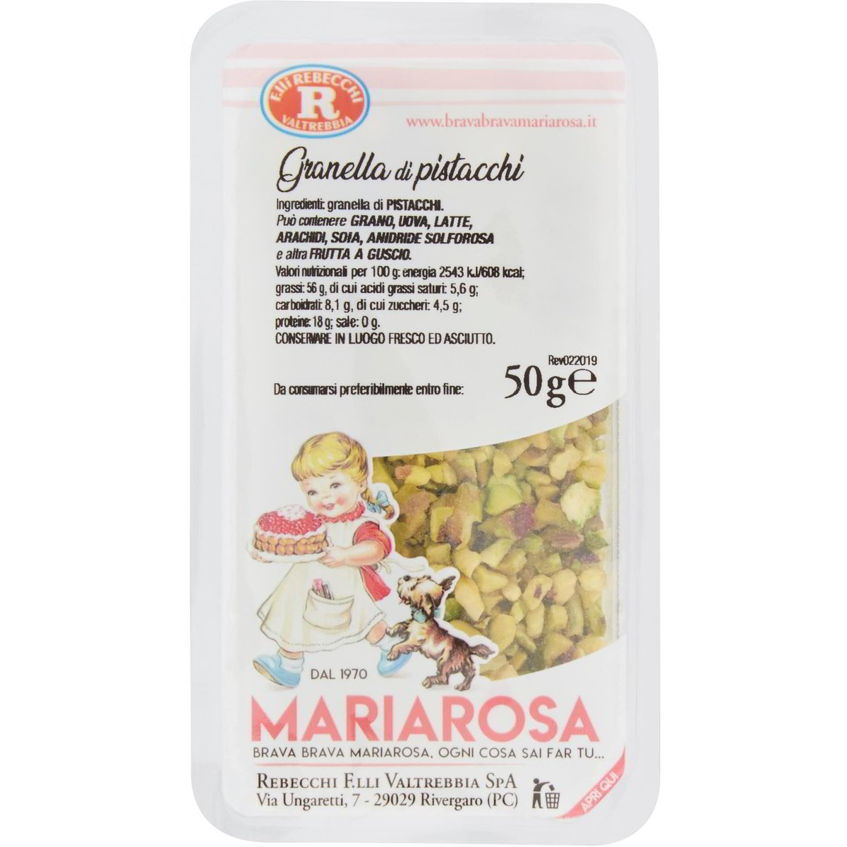 Pistacchi in granella F.LLI REBECCHI 50 G - Coop Shop